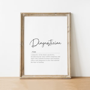 Diagnostician Digital Download Definition Poster Gift Wall Art National ...