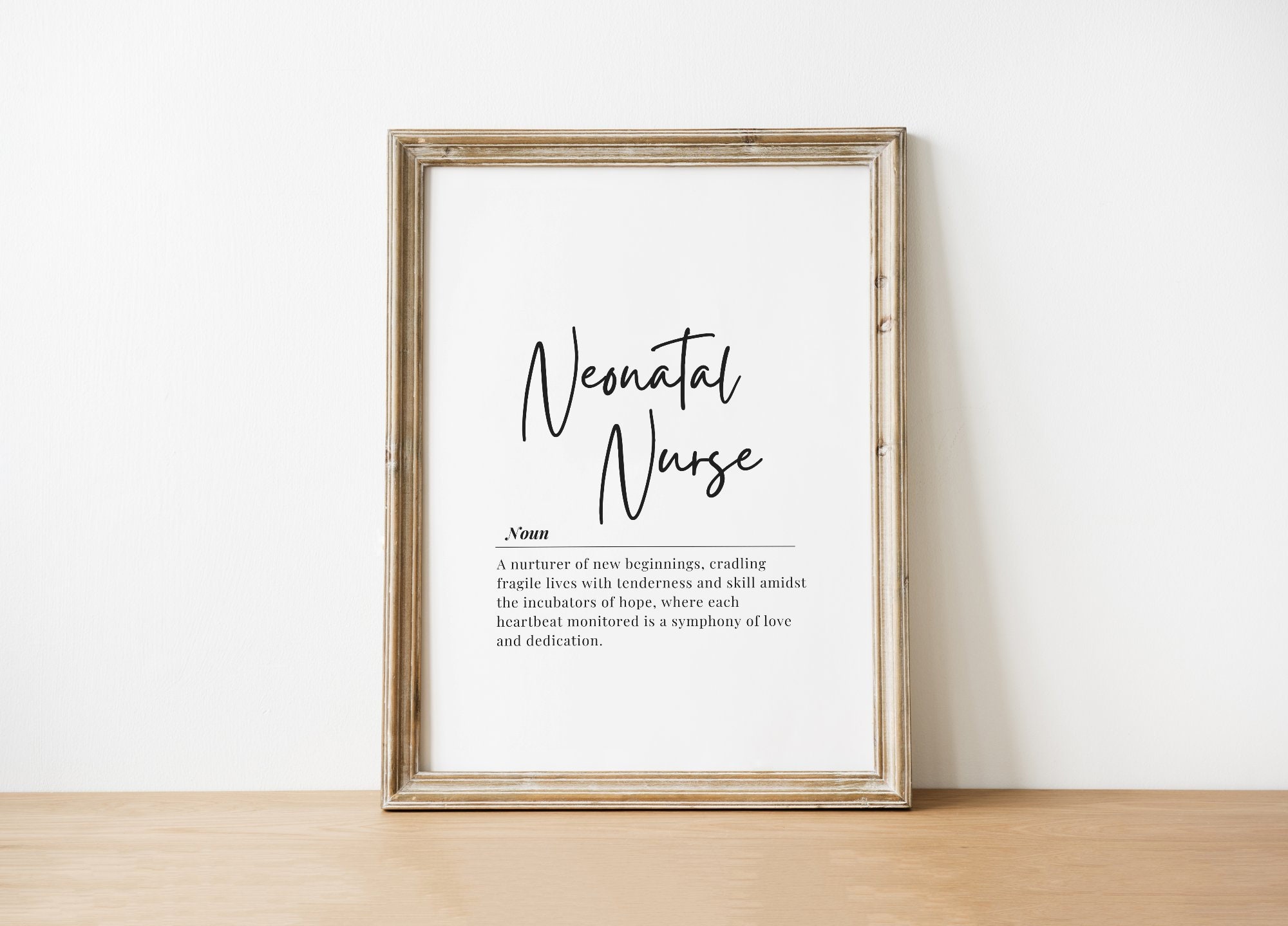 Neonatal Nurse Digital Download Definition Poster Gift Wall Art ...