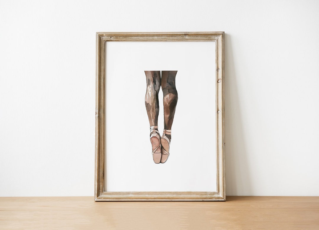 Watercolor Ballerina Legs Print: Ballet Shoes Artwork (digital Download ...