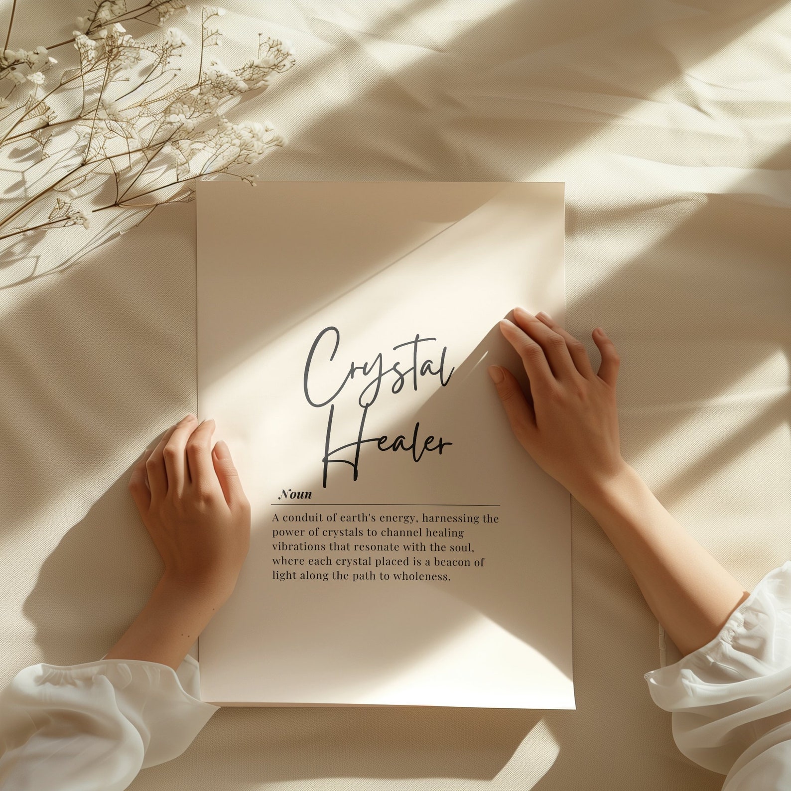 Crystal Healer Digital Download Definition Poster Gift Wall Art ...