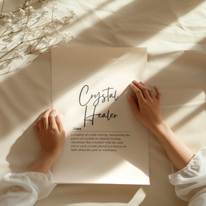 Crystal Healer Digital Download Definition Poster Gift Wall Art ...