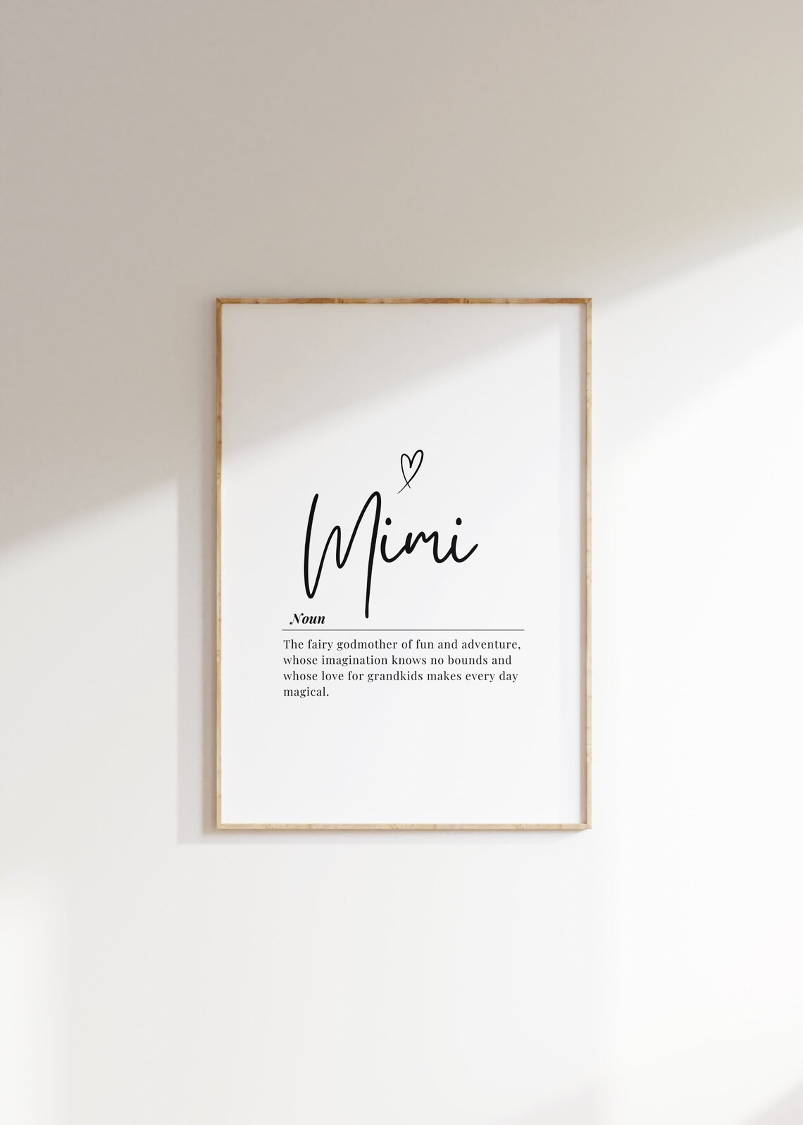 Personalized Mimi Definition Print, Customizable Grandmother Gift ...