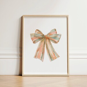 Vintage Bow Illustration Printable Art, Boho Chic Decor, Digital ...