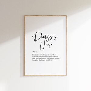 Dialysis Nurse Gift, National Nurses Week, Digital Download Definition ...