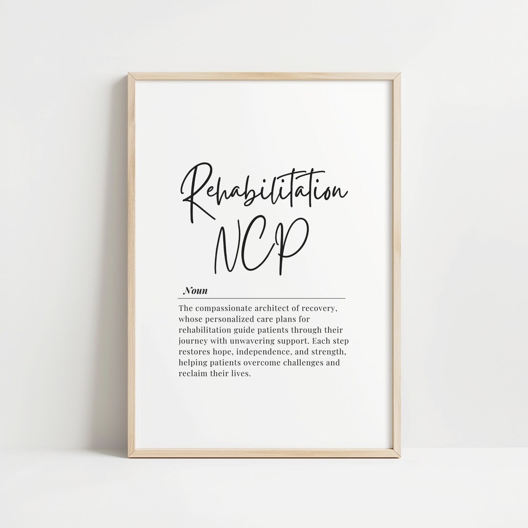 Rehabilitation Definition Print: Therapy Office Decor (digital Download ...