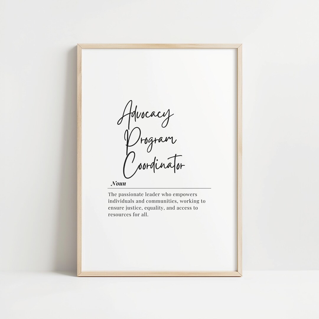 Advocacy Program Coordinator Digital Art Print - Office Decor ...