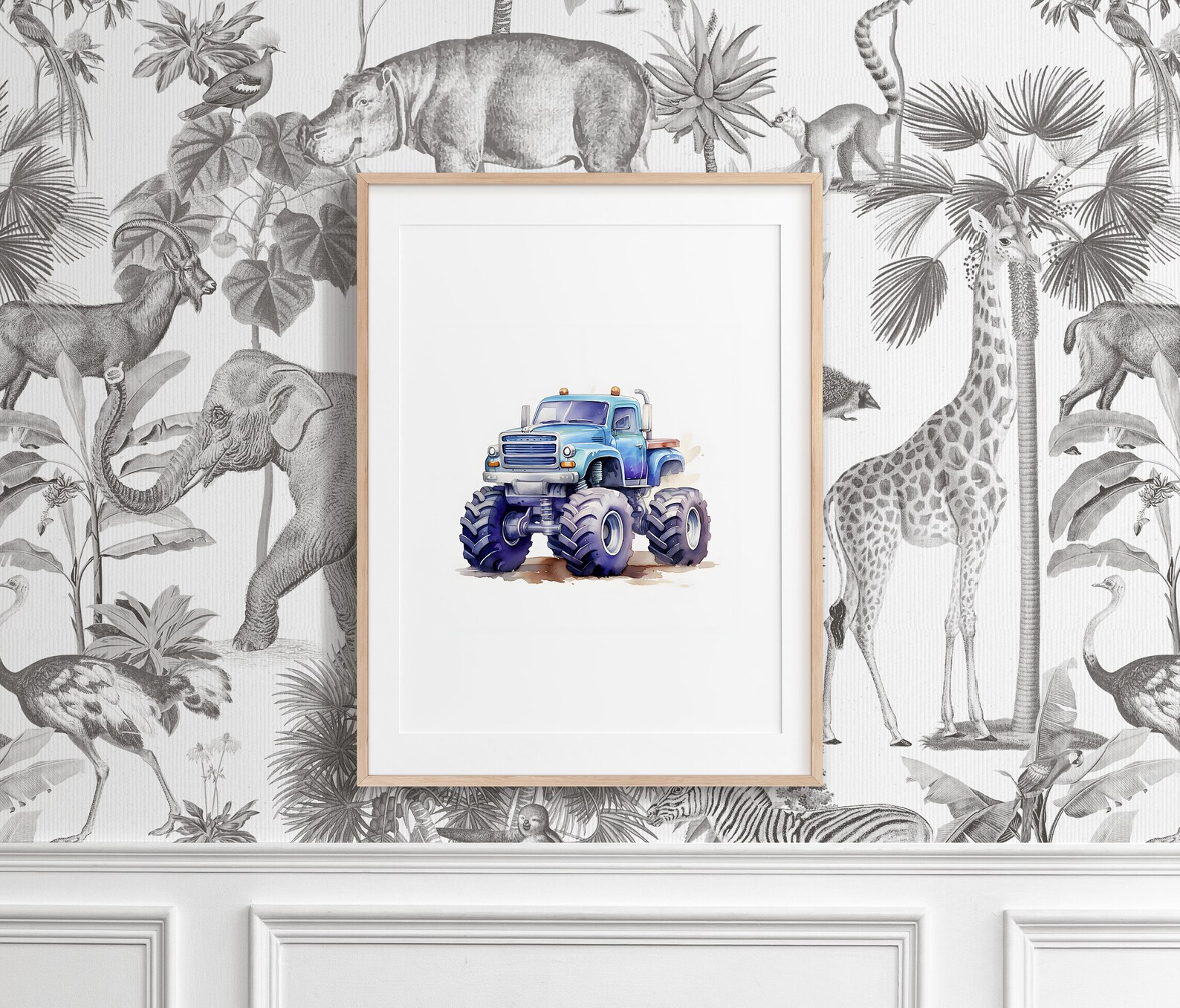 Nursery Decor Monster Truck Print Monster Truck Wall Art Transportation ...