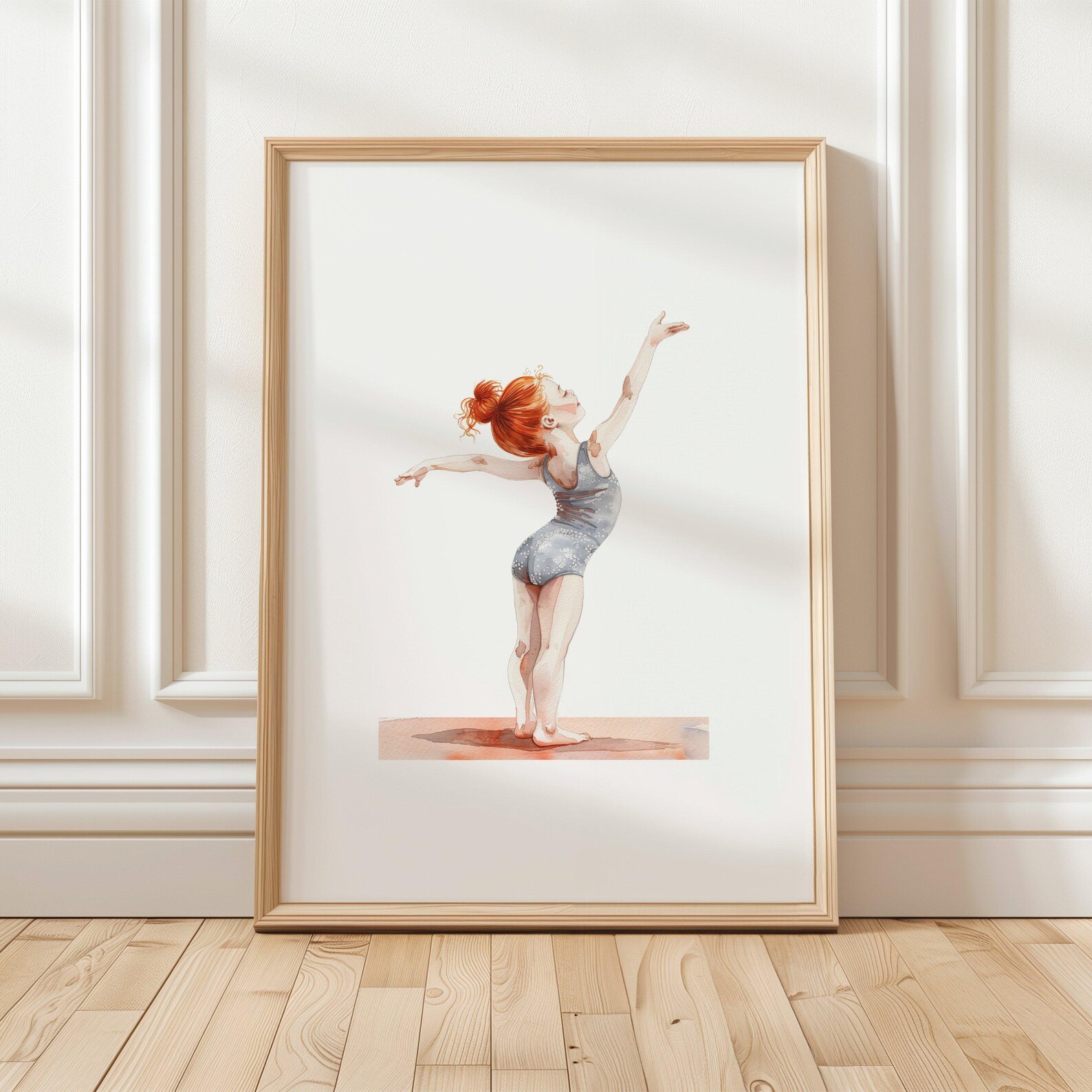 Custom Gymnast Artwork Digital Print, Gymnast Themed Wall Art for Kids ...