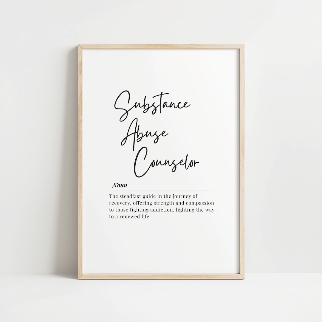 Substance Abuse Counselor Digital Art Print | Mental Health Wall Decor ...
