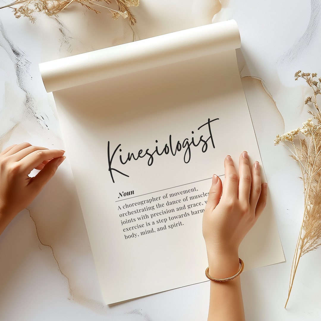 Kinesiologist Digital Download Definition Poster Gift Wall Art National ...