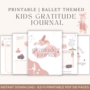 Ballet Kids Gratitude Journal Printable Pdf,ballet Themed Kids Activity ...