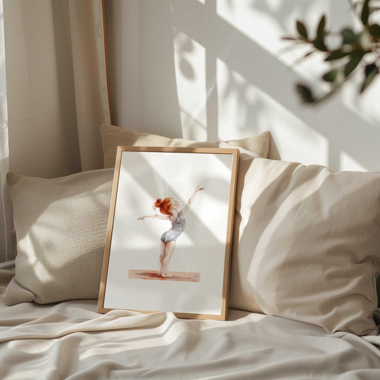 Custom Gymnast Artwork Digital Print, Gymnast Themed Wall Art for Kids ...