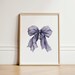 Elegant Purple Bow Digital Print, Printable Wall Art, Minimalist Bow ...
