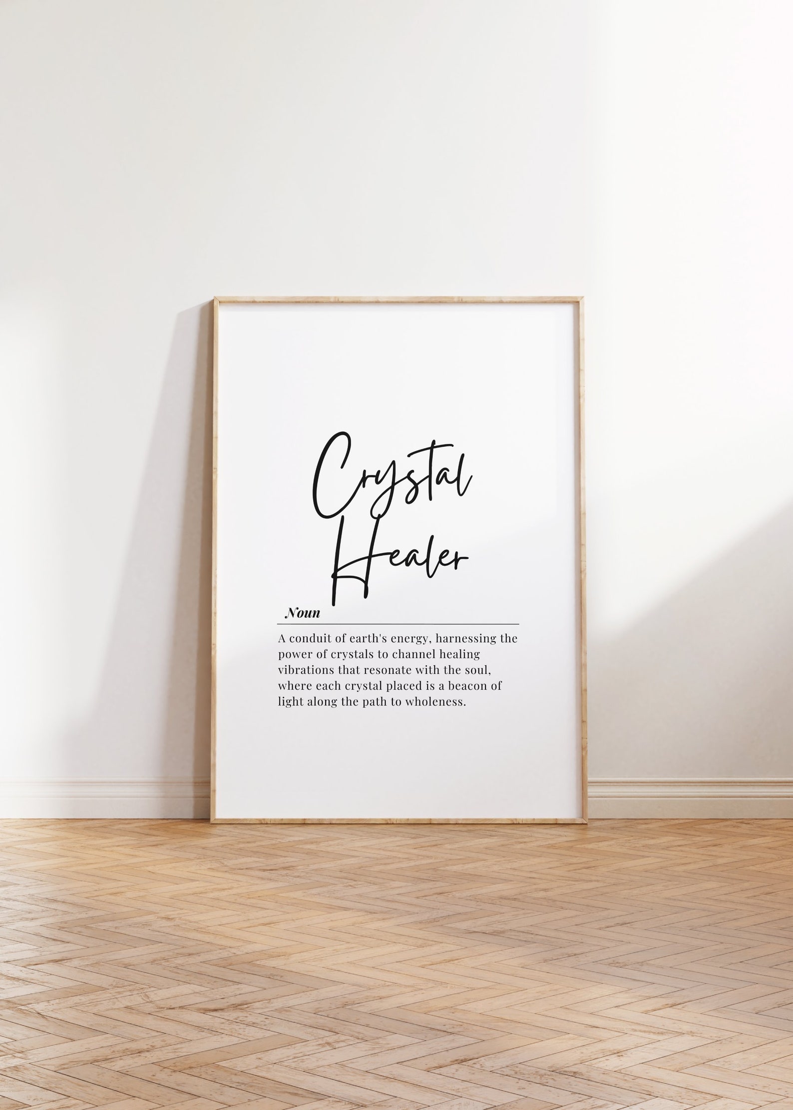 Crystal Healer Digital Download Definition Poster Gift Wall Art ...