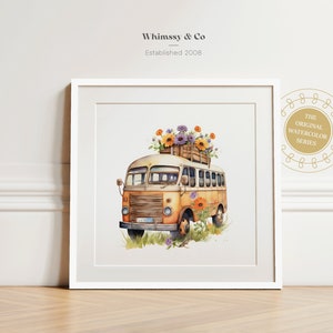 Nursery Decor School Bus Wall Art Construction Nursery Art Vehicle ...