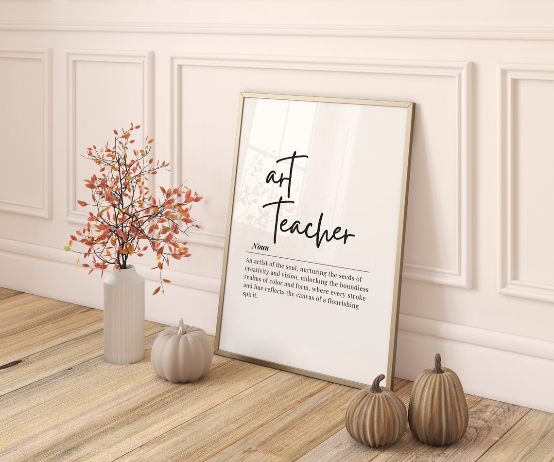 Art Teacher Gift Art Teacher Definition Print Teacher Thank - Etsy