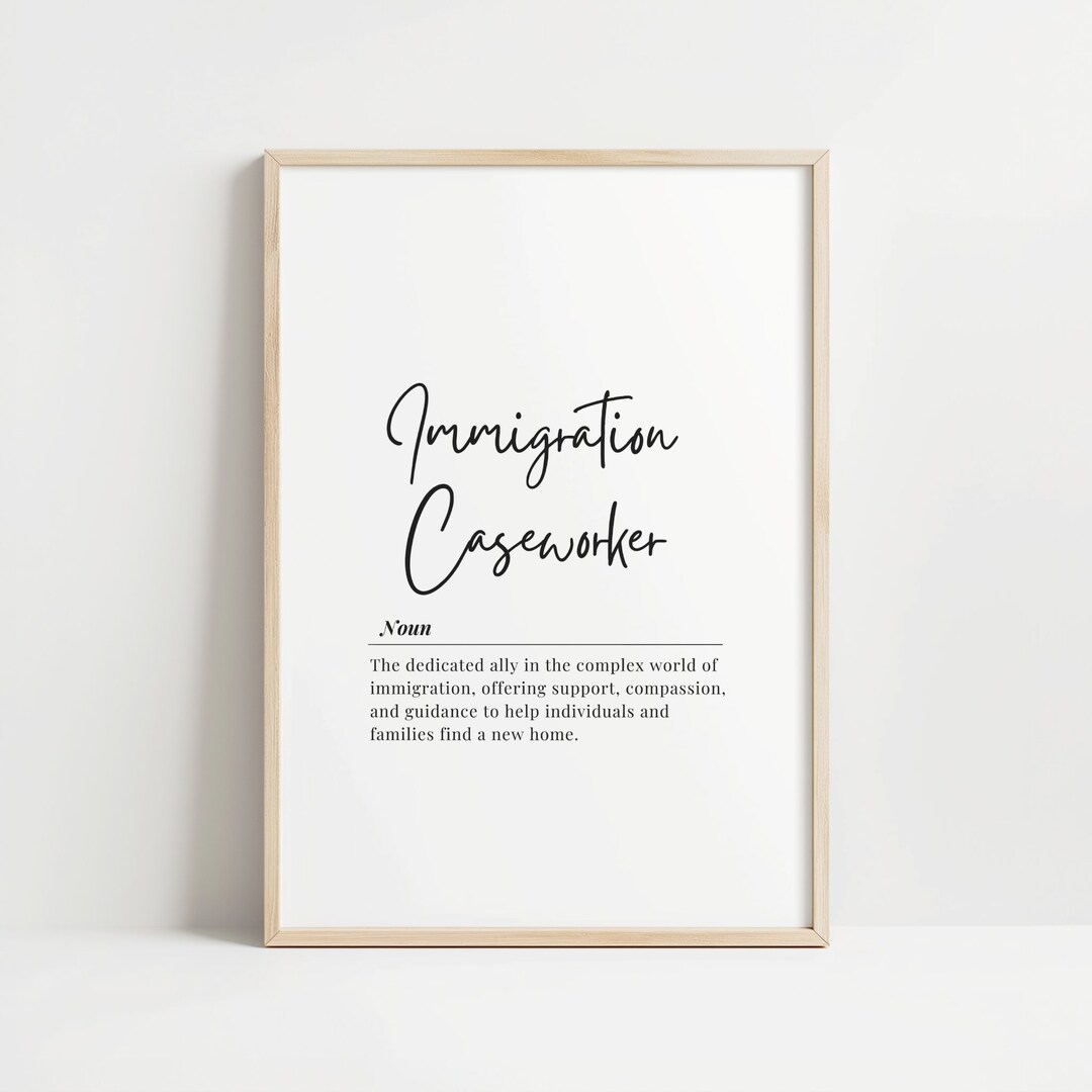 Immigration Caseworker Digital Art Print | Immigration Office Decor ...