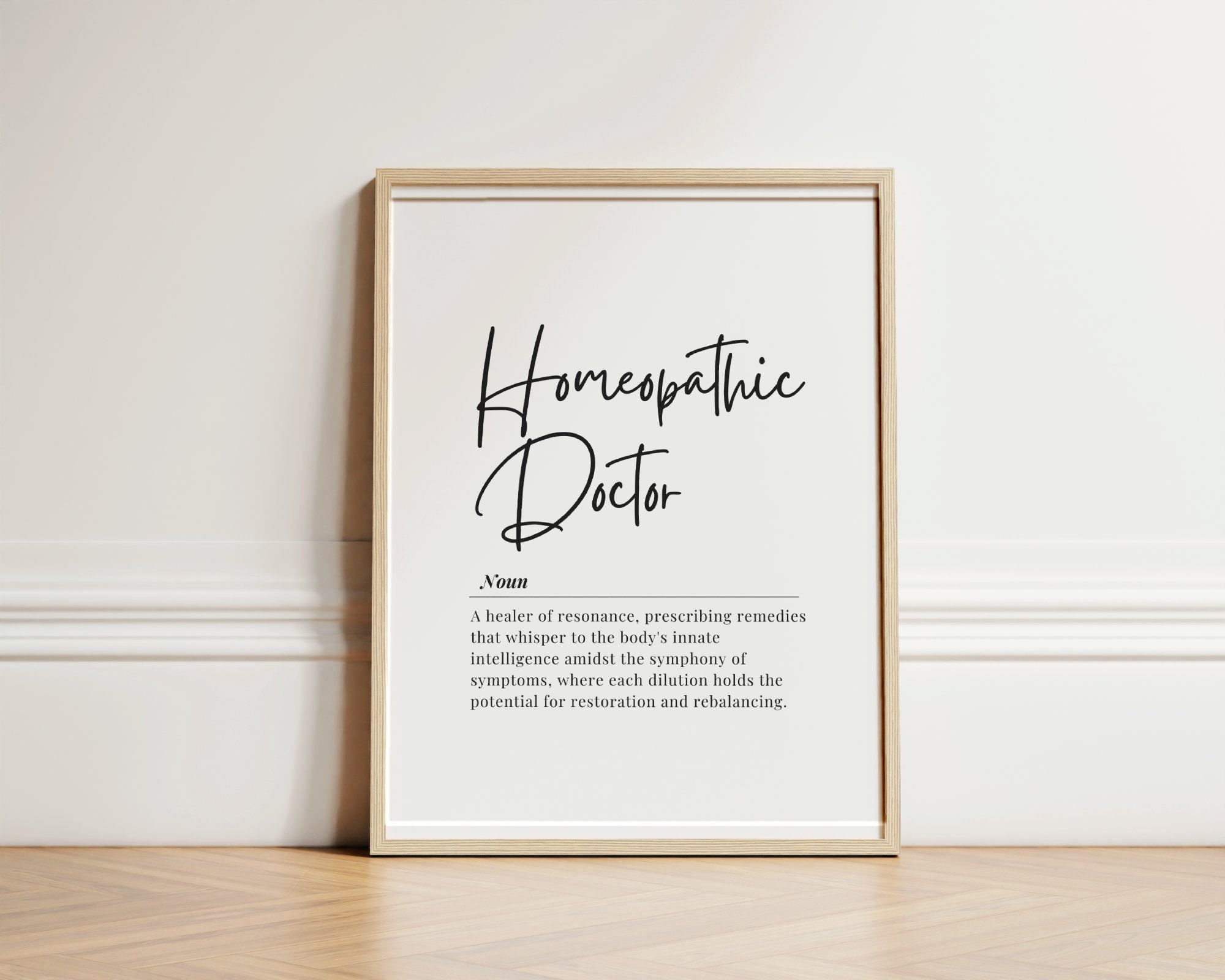 Homeopathic Doctor Digital Download Definition Poster Gift Wall Art ...
