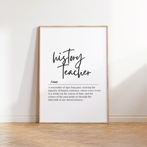 History Teacher Thank You Gift Appreciation Gift for History Teacher ...