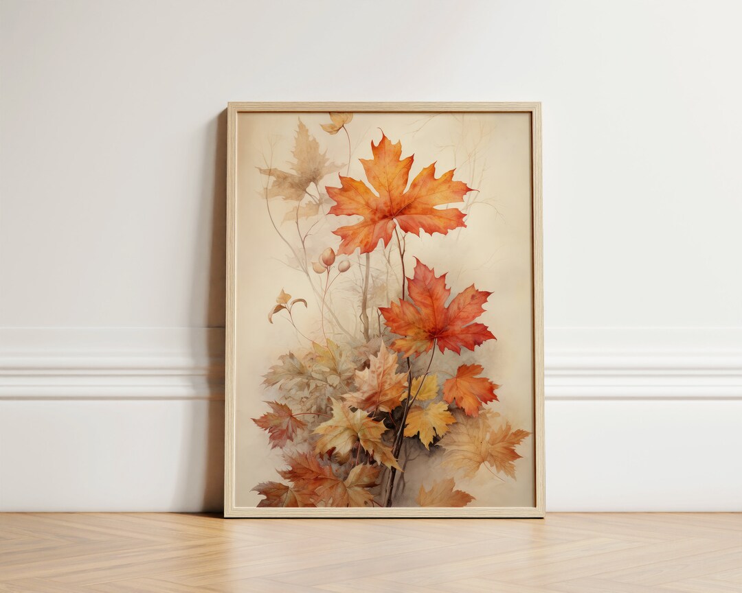 Autumn Leaves Wall Art Fall Wall Decor Digital Download Printable Wall ...