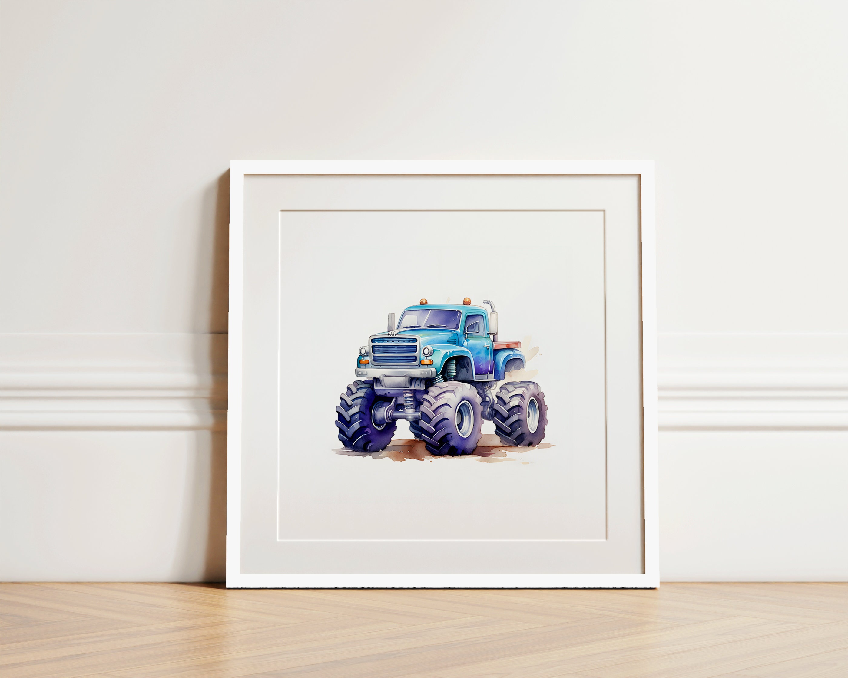 Nursery Decor Monster Truck Print Monster Truck Wall Art Transportation ...