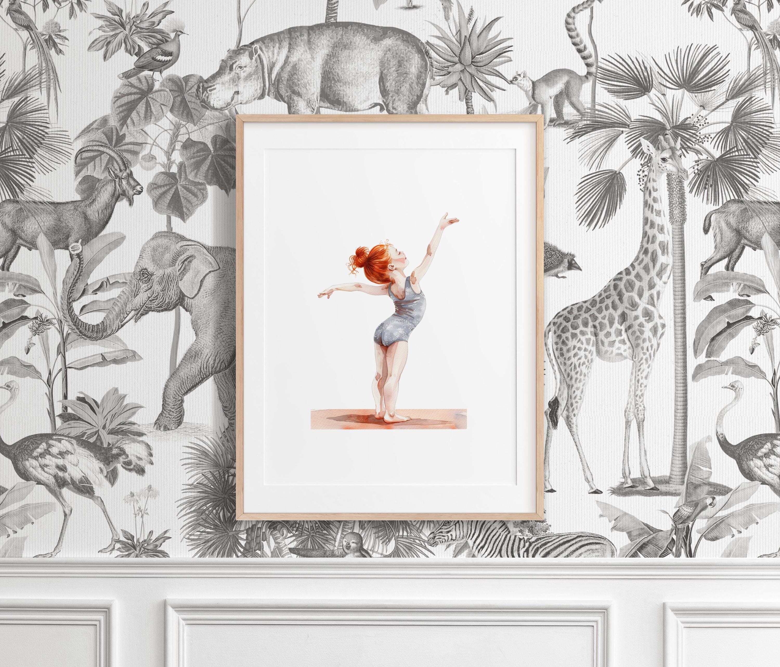 Custom Gymnast Artwork Digital Print, Gymnast Themed Wall Art for Kids ...