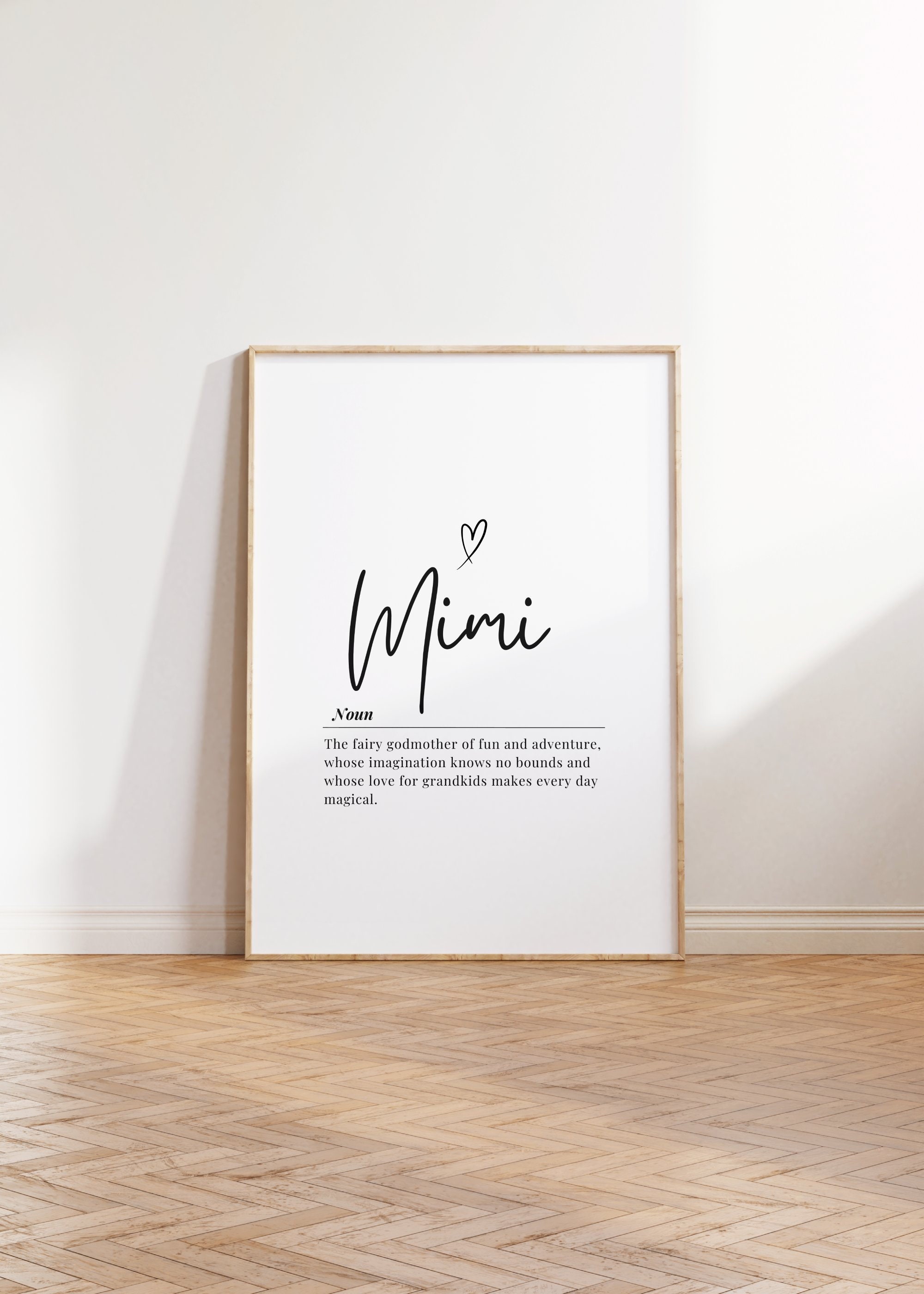 Personalized Mimi Definition Print, Customizable Grandmother Gift ...