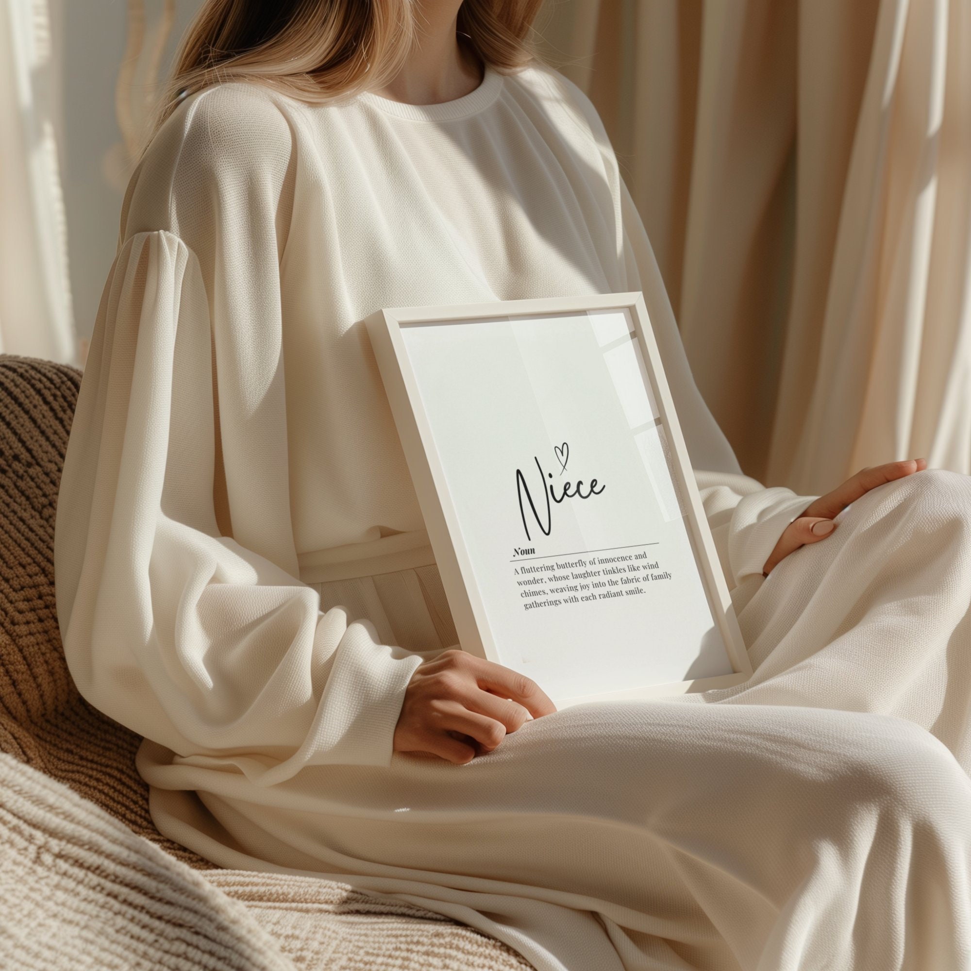 Printable Niece Definition Quote, Minimalist Typography Wall Art ...