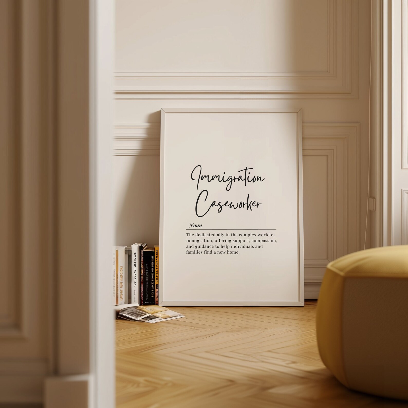 Immigration Caseworker Digital Art Print | Immigration Office Decor ...