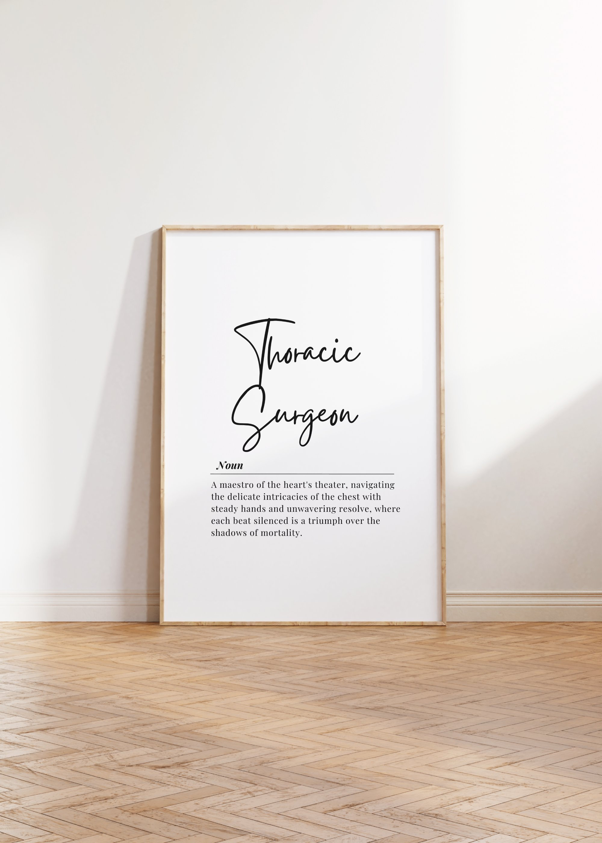 Thoracic Surgeon Digital Download Definition Poster Gift Wall Art ...