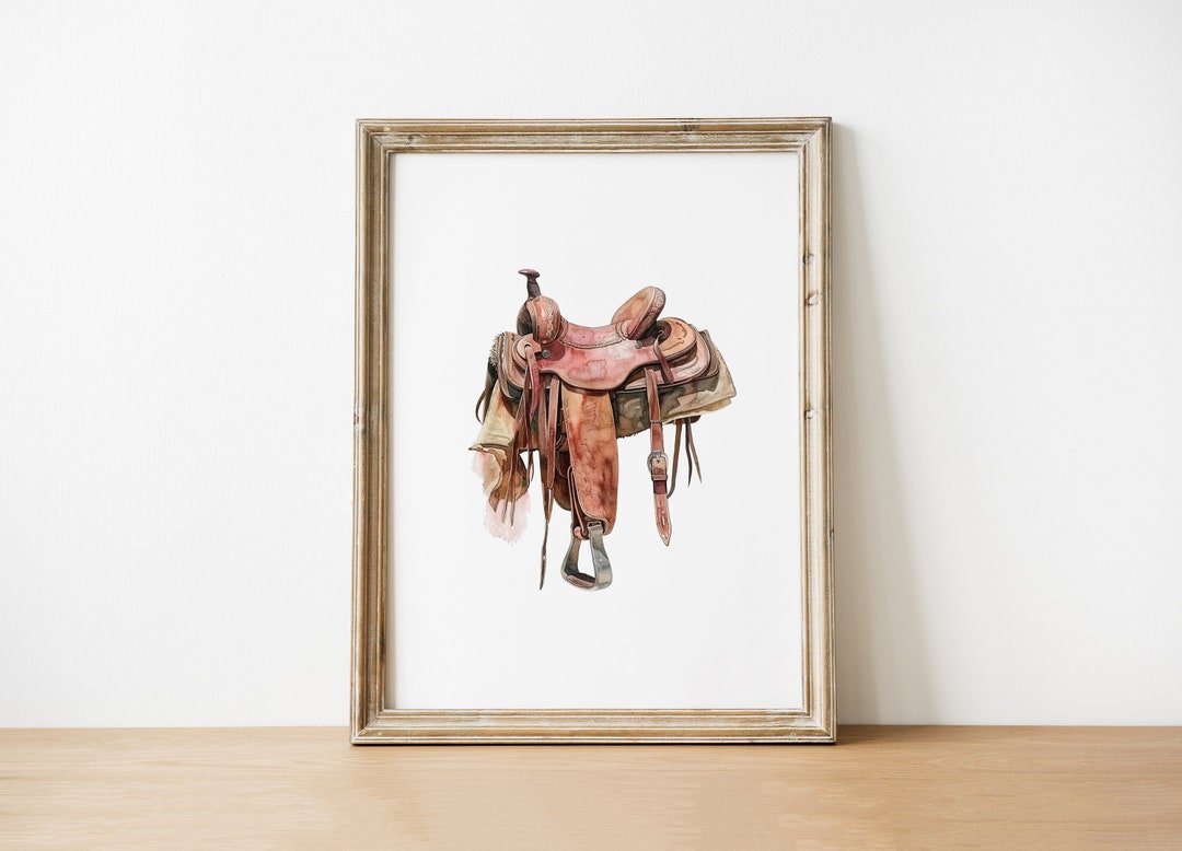 Vintage Saddle Print: Western Ranch Decor, Cowboy Art (digital Download ...