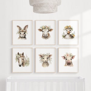 Vintage Farm Animal Art Prints Instant Download Nursery Decor ...