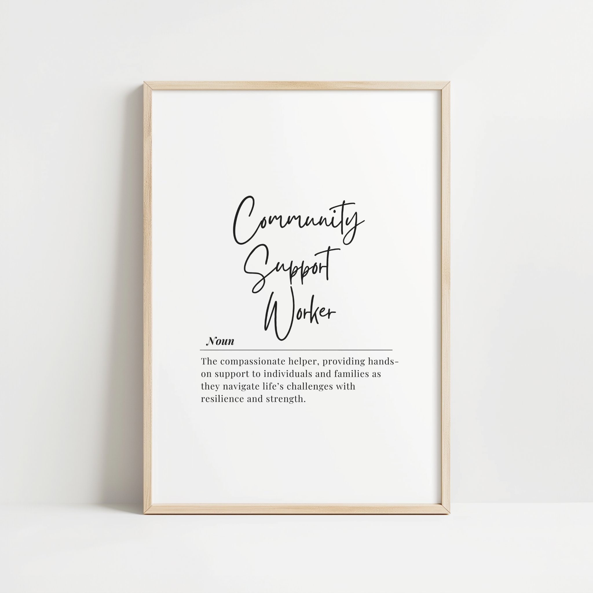 Community Support Worker Printable Art | Digital Download | Social ...