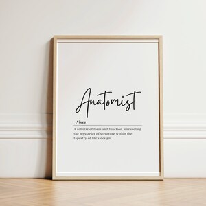 Anatomist Minimalist Wall Art, Office Decor, Instant Download, National ...