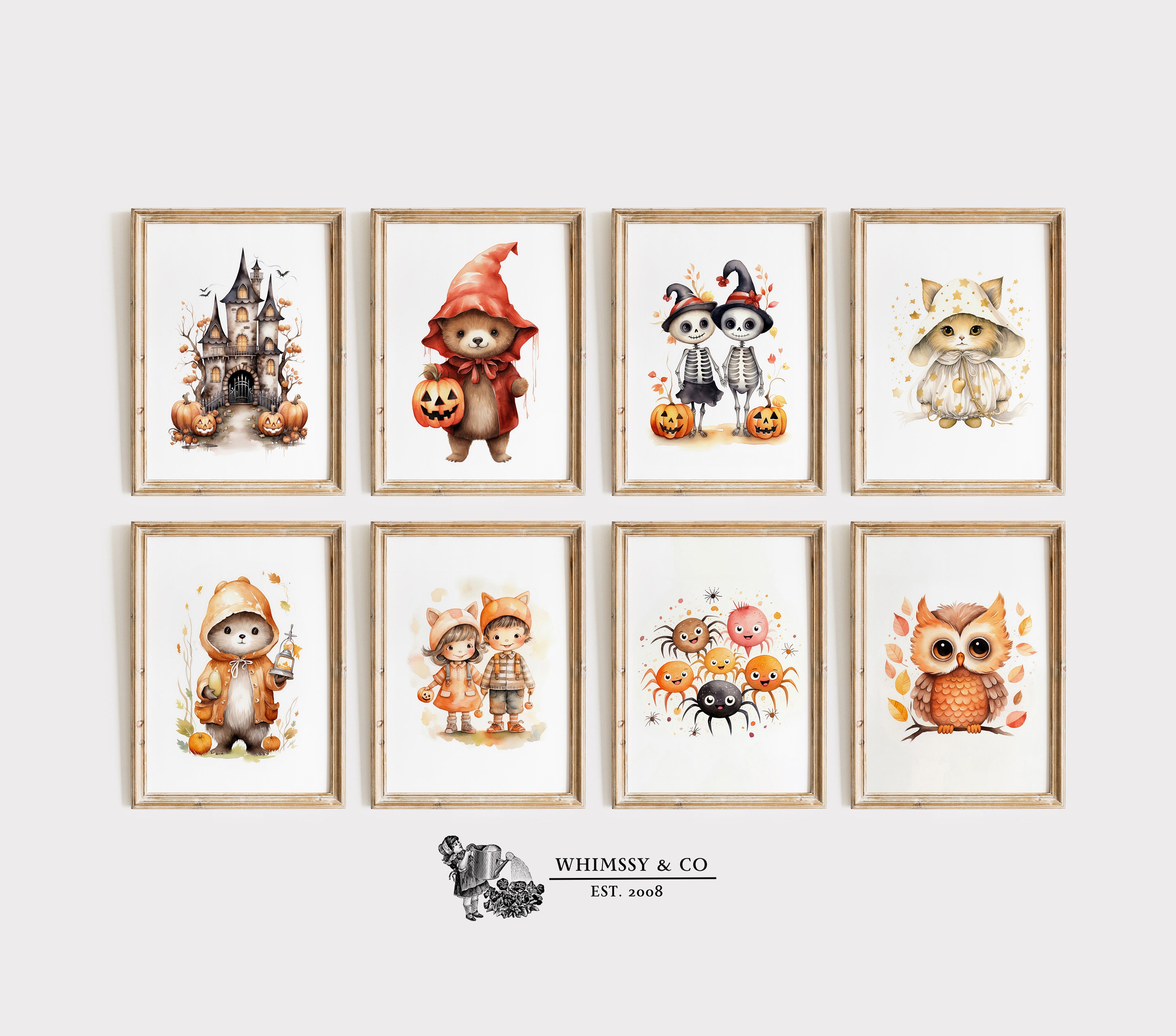 Kids Halloween 100 Mega Bundle Printable Wall Art Set Digital Download ...