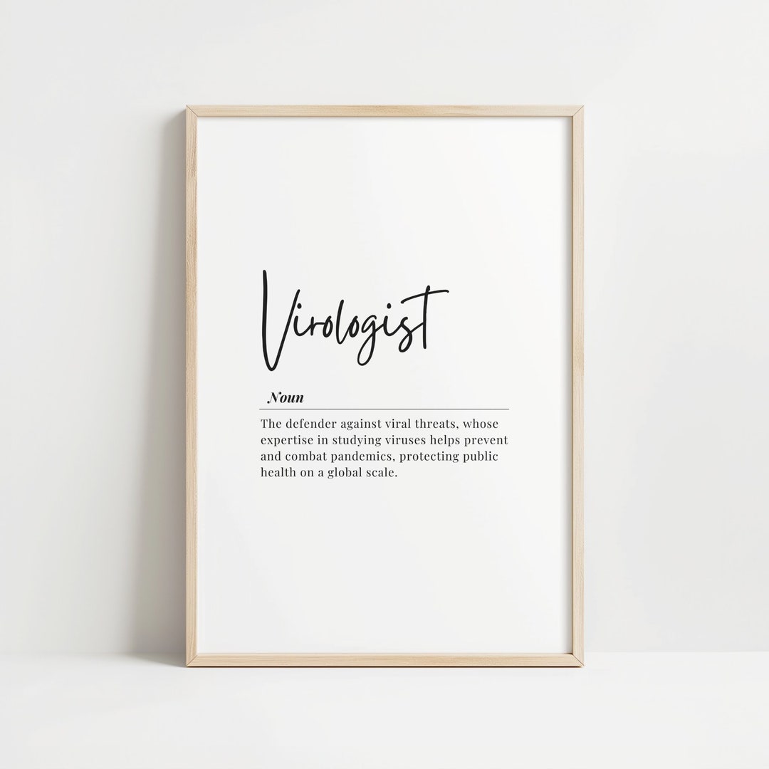 Virologist Definition Print: Doctor Office Wall Art (digital Download ...