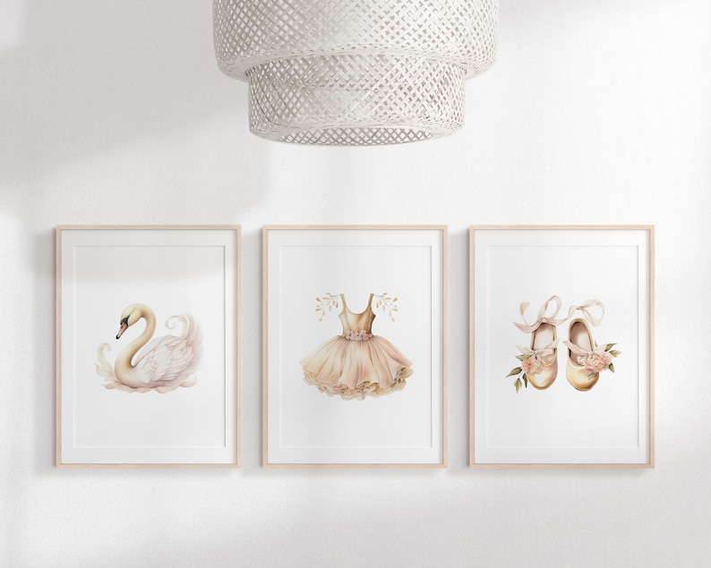 Ballet Aesthetic Room Decor Set of 6 Watercolor Illustrations Ballet ...