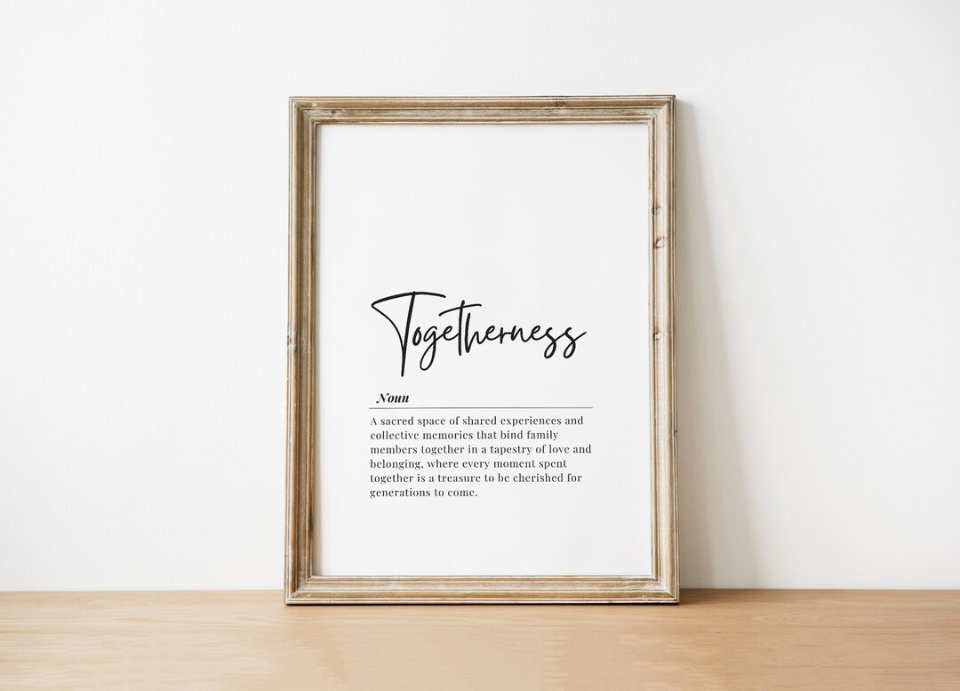 Togetherness Quote Print: Minimalist Family Wall Art (digital Download ...
