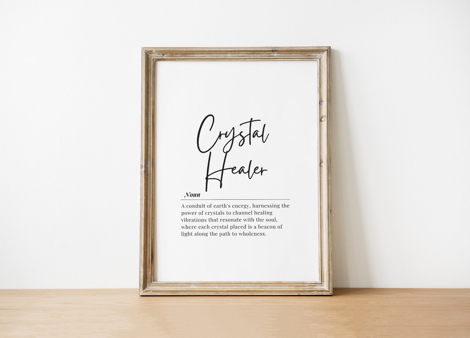 Crystal Healer Digital Download Definition Poster Gift Wall Art ...