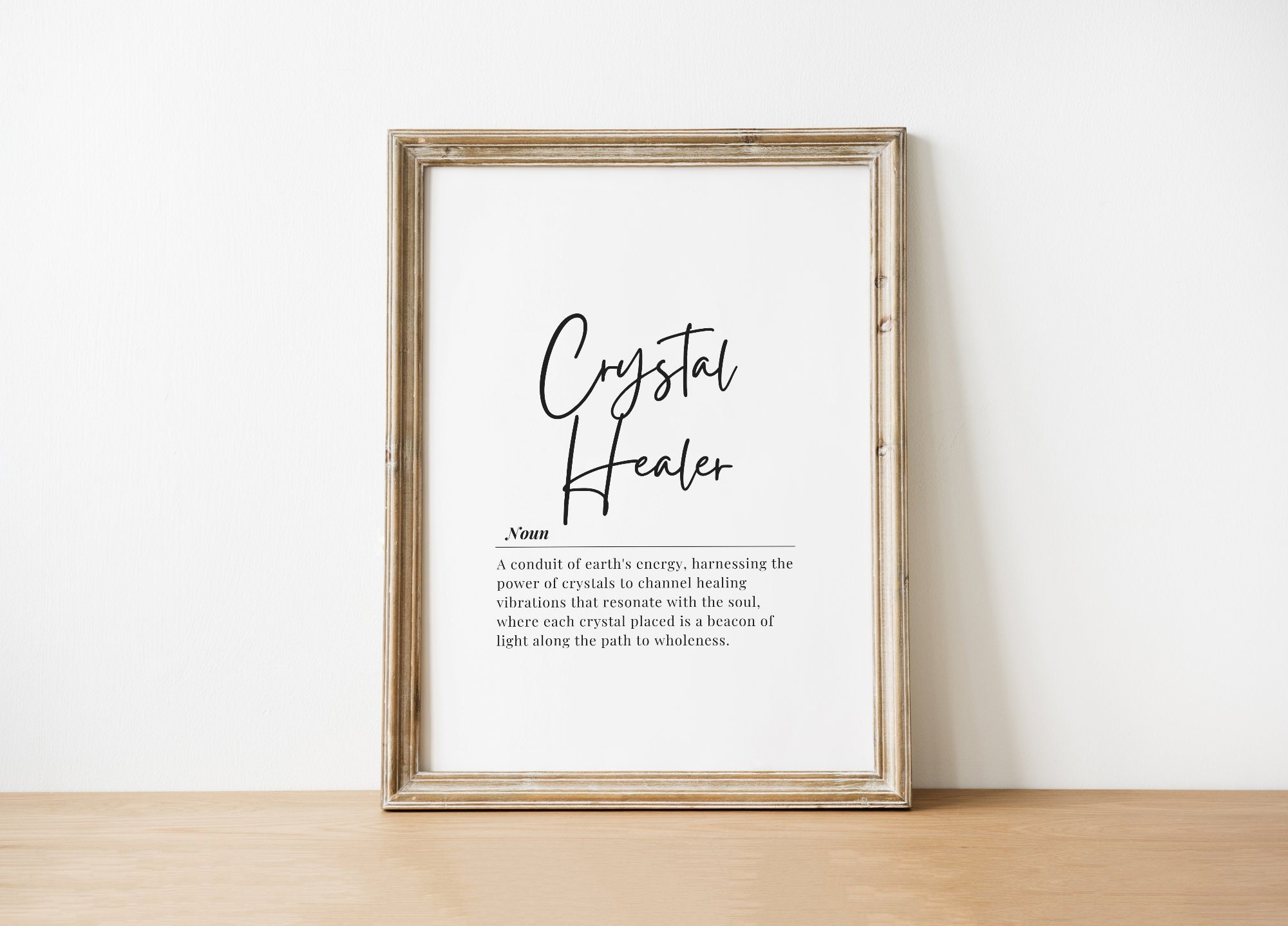 Crystal Healer Digital Download Definition Poster Gift Wall Art ...