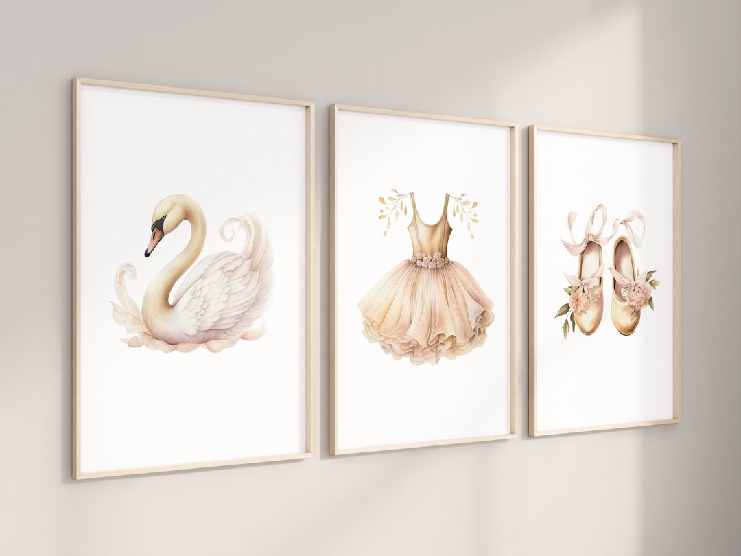Ballet Aesthetic Room Decor Set of 6 Watercolor Illustrations Ballet ...
