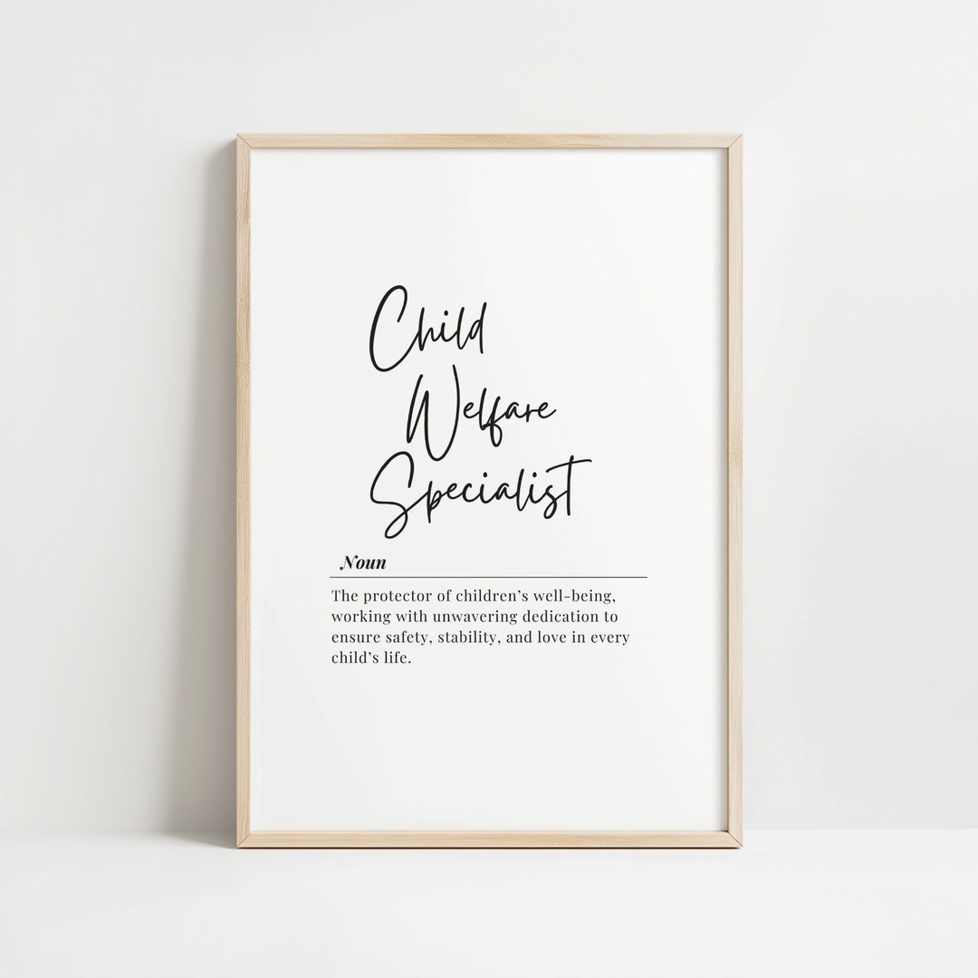 Child Welfare Specialist Digital Art | Social Work Printable | Child ...