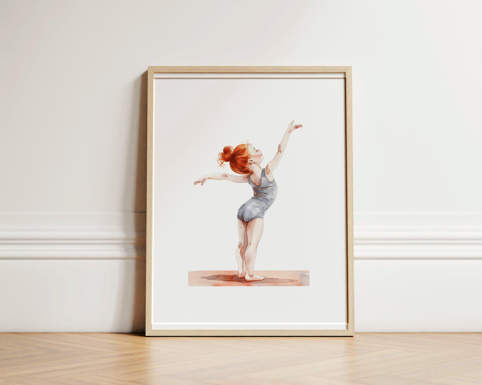Custom Gymnast Artwork Digital Print, Gymnast Themed Wall Art for Kids ...