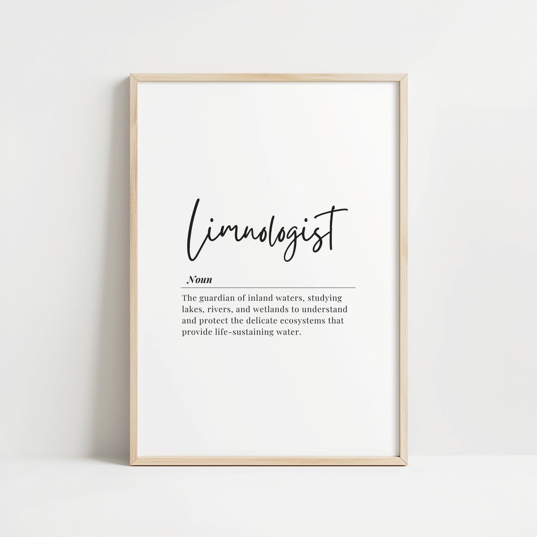 Limnologist Definition Art Print: Water Ecosystem Guardian (digital ...
