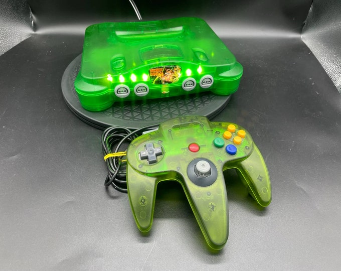 N64 Jungle Green Donkey Kong 64 Theme Console Bundle W/ 1 Controller/jumper Pak - Etsy