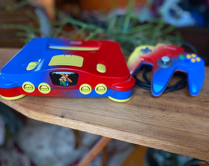 Nintendo 64 Banjo Kazooie Theme Edition Game Custom Console/controller N64 W/ Jumper Pak/cables ...
