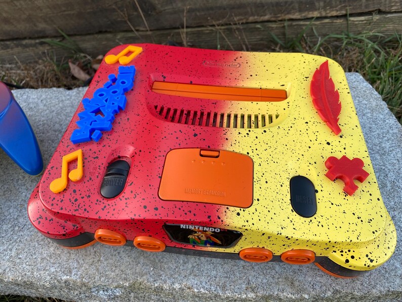 Nintendo 64 Banjo Kazooie Theme Game Custom Console/controller N64 W ...
