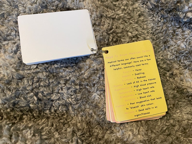 Student Nursing Flashcards for Placement - Etsy Canada