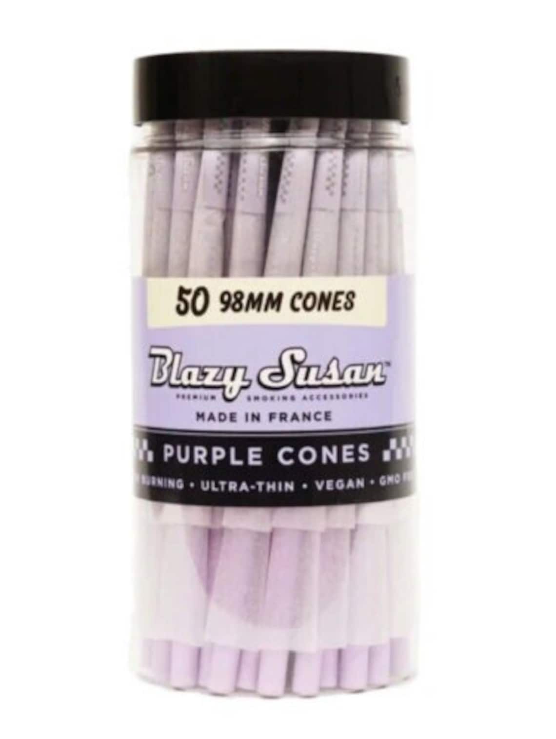 Blazy-susan Pink Purple Unbleached Pre-rolled Cones 50 Ct 98mm - Etsy