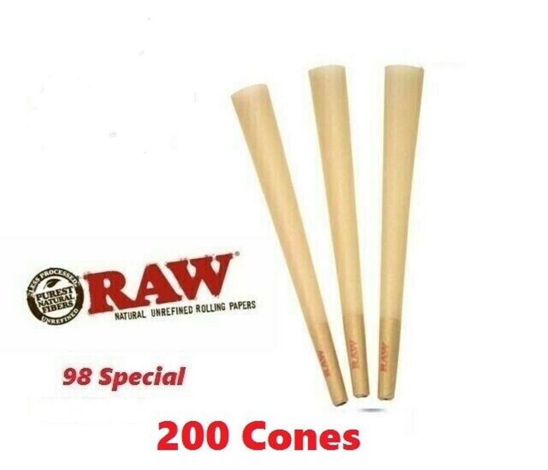 Authentic RAW Classic Special 98mm Pre Rolled Cone 50 / 100 / 150 / 200 ...